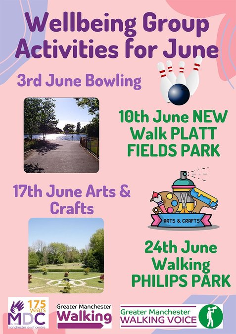 Manchester Deaf Centre - Wellbeing Group activities for June
